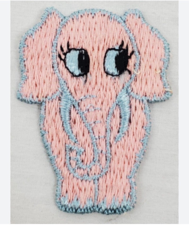 Embroidered Sew-on Patch, Appliqué ~ Pink Elephant, 2.5 Inch | eBay