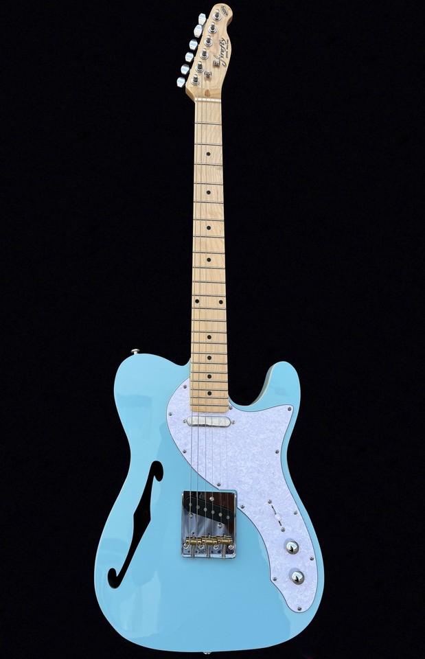 Firefly FFTL Thinline Tele Style Guitar Sea Foam Semi-Hollow Roasted ...