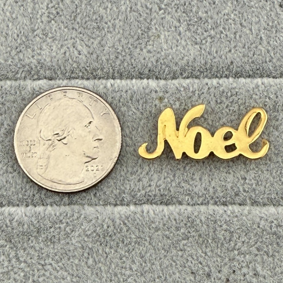 Vintage NOEL Cursive Script Letters Christmas Holiday Brooch Pin ...