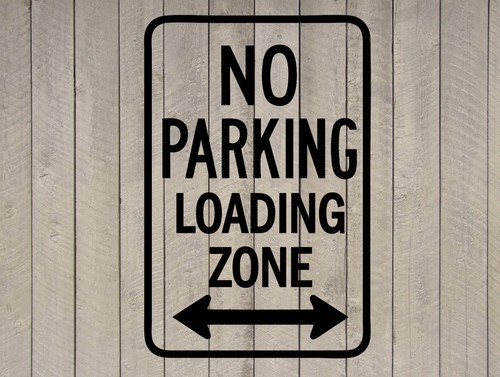 No Parking Loading Zone Sign Wall Quote Vinyl Sticker Decal 12"h x 18"w ...