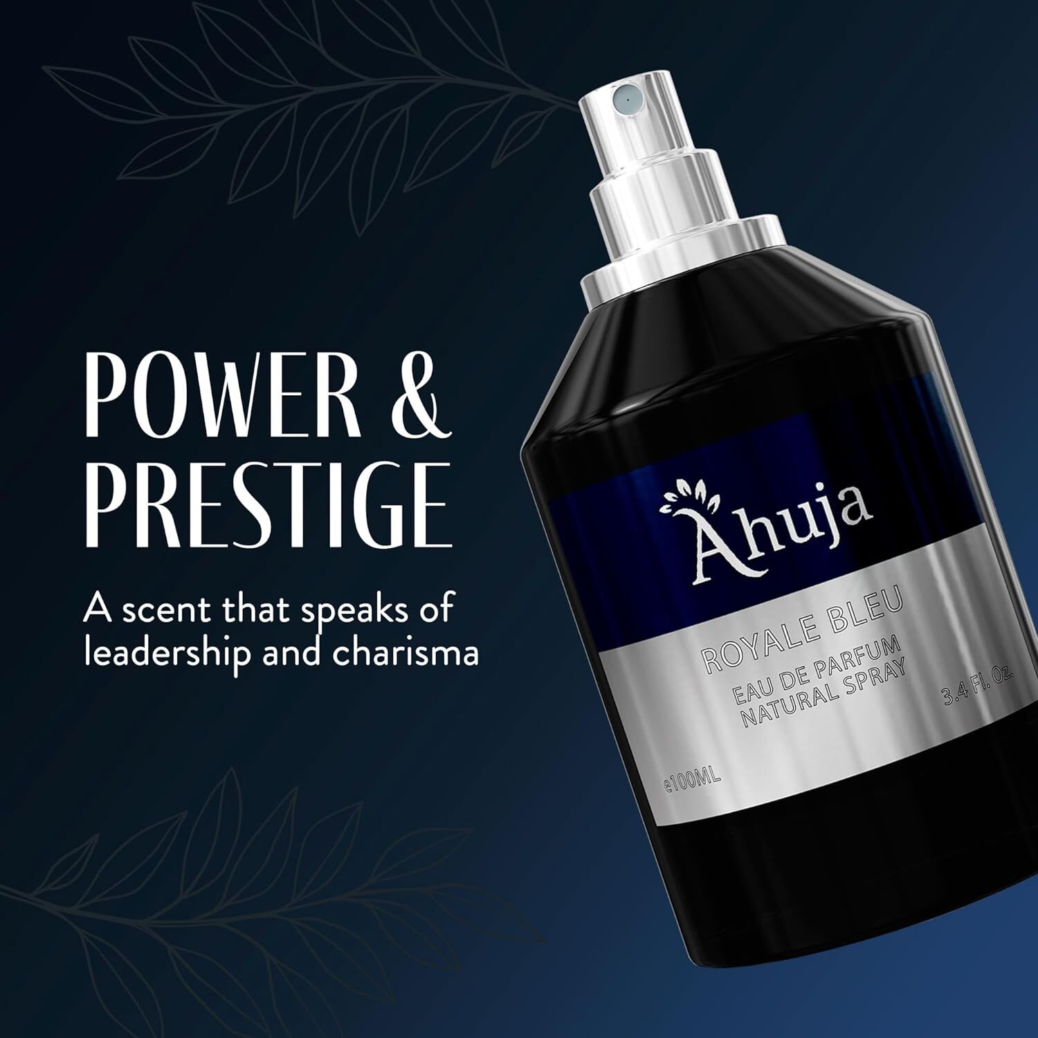 Ahuja Royal Bleu 3.4oz EDP – Men’s Perfume, Elegant & Long-Lasting ...