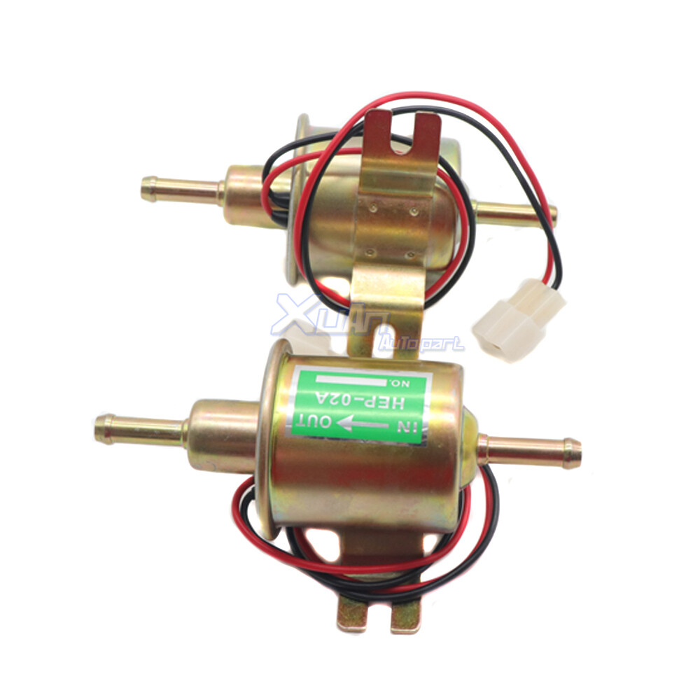 HEP-02A Inline Fuel Pump Electric Transfer Low Pressure Gas Diesel Fuel ...