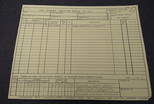 SPACESHIP EARTH Stock Withdrawal Inventory EPCOT Disney Sheet 1982 ...