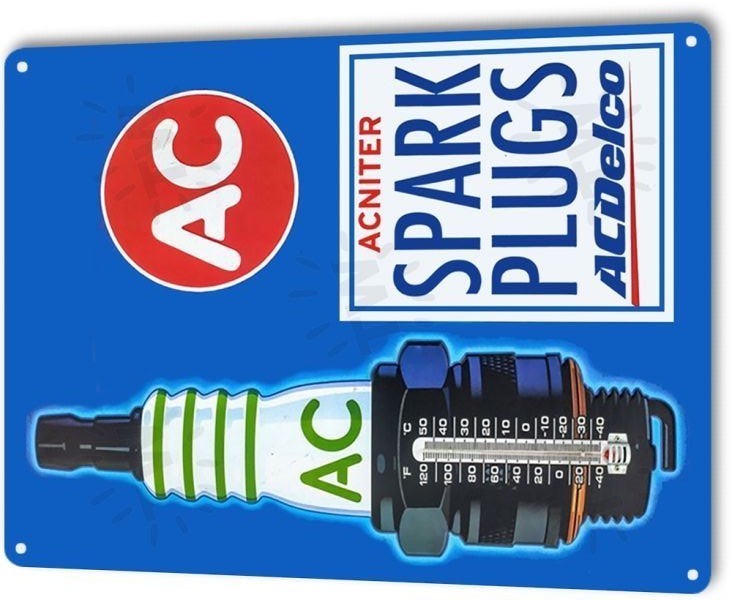 AC Spark Plugs Dealer Garage Shop Auto Retro Vintage Wall Decor Metal ...