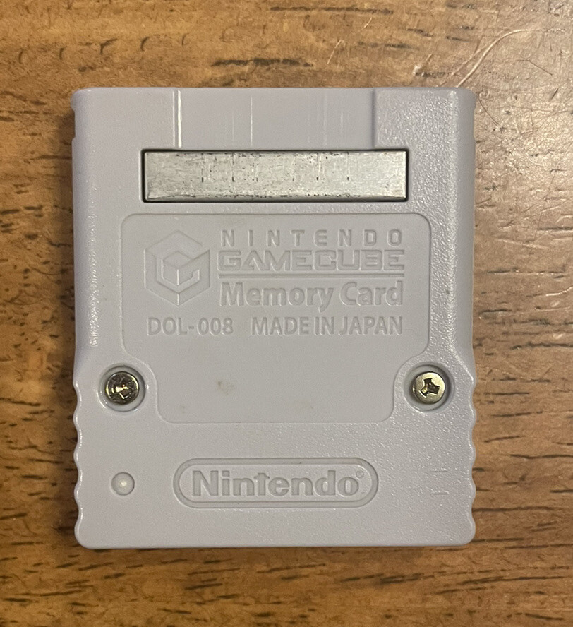 Official Nintendo Gamecube Memory Card 59 Blocks DOL-008 Genuine Grey ...