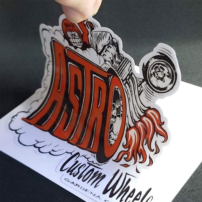 Astro Custom Wheels Vintage Style DECAL, Vinyl STICKER, racing, hot rod ...