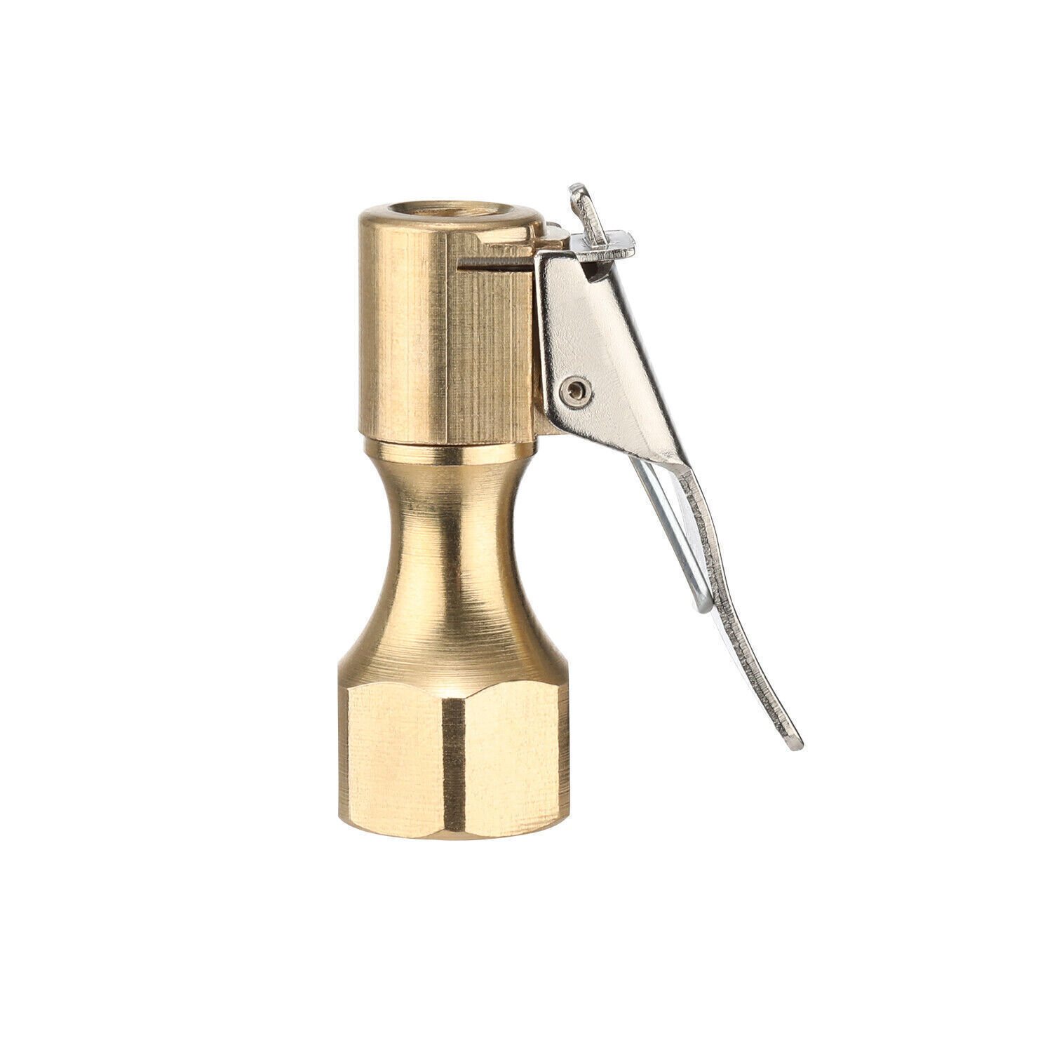 2pcs Tire Inflatable Straight Brass Open Flow Air Chuck Lock-On Clip 1/ ...