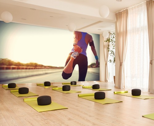3D Exercise Gym A5507 Business Wallpaper Wall Murals Self-adhesive ...