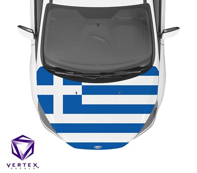 Greece Country Flag Hood Wrap Weatherproof Vinyl Decal 50" X 60" | eBay