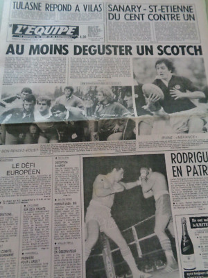 L'Equipe Journal 07/03/1982 Rugby - Coupe de France Sanary - Boxe ...