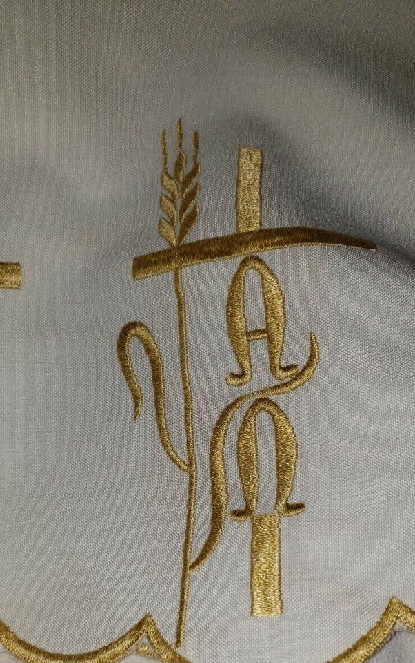 CHURCH ALTAR TABLE COVER RUNNER FRONTAL 138" X 38" LOVELY EMBROIDERED ...