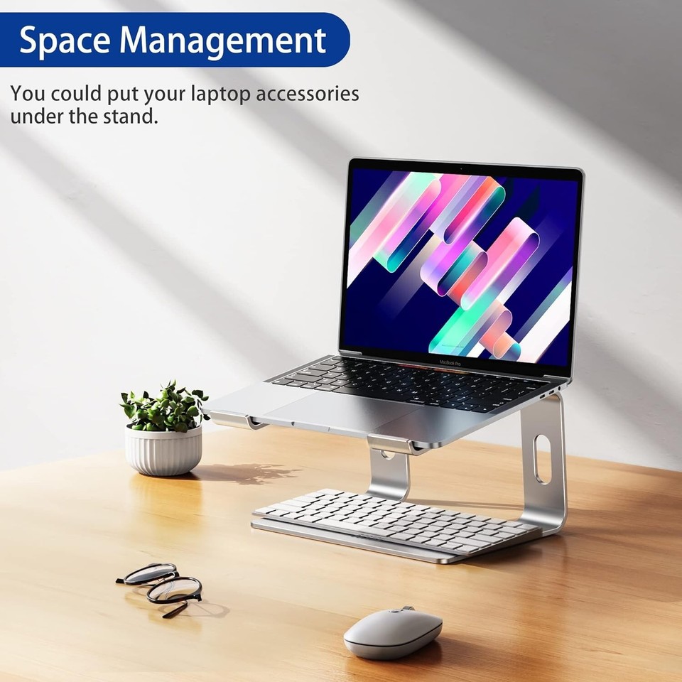 Aluminum Laptop Stand, Ergonomic Detachable Computer Stand, Riser ...