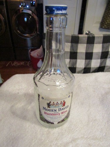 Vintage Mogen David Pint Concord Wine Glass Bottle Kosher Passover Star ...