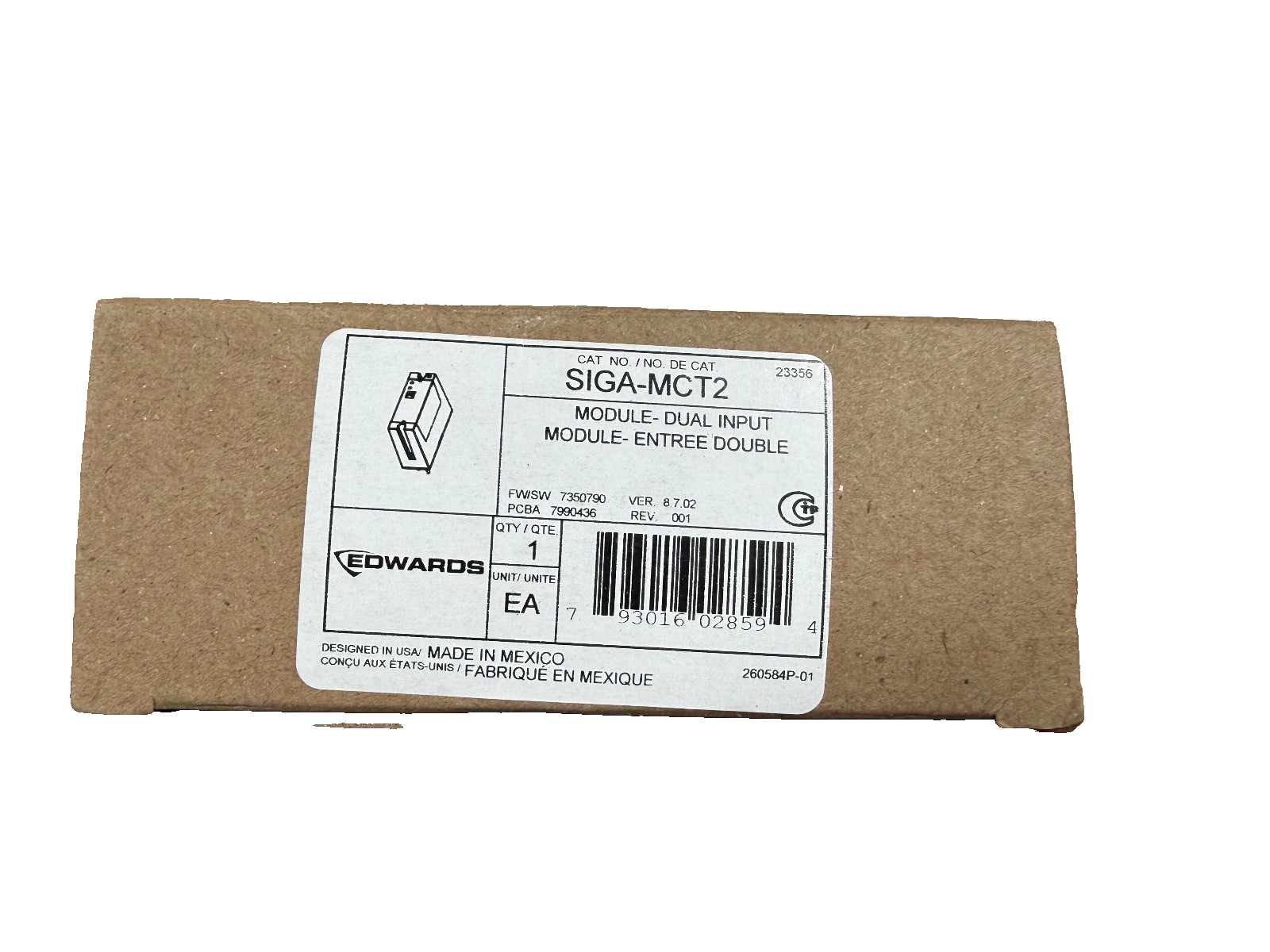 EST Edwards SIGA-MCT2 Fire Alarm Dual Input Module (NEW IN BOX) | eBay