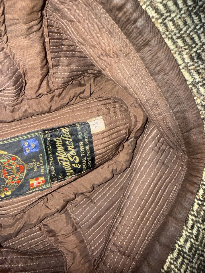 Vintage David Hanna & Sons Donegal Irish Wool Tweed Drop Brim Sz-7 3/4 ...
