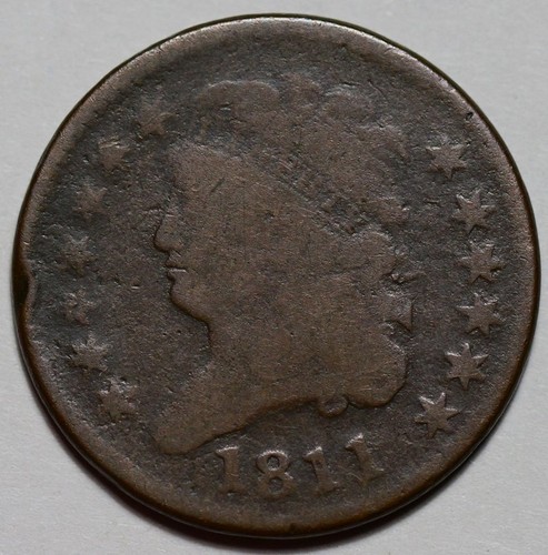 1811 Classic Head Half Cent - Damage - US 1/2c Copper Coin | eBay