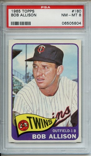 1965 Topps #180 Bob Allison PSA 8 | eBay
