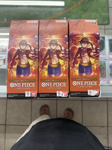 3 Boxes One Piece Treasure Booster Set English 4 Booster Packs + Promo ...
