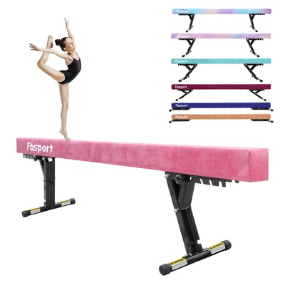 8ft Adjustable Balance Beam Gymnastics High Low Practice Pad for Kids ...