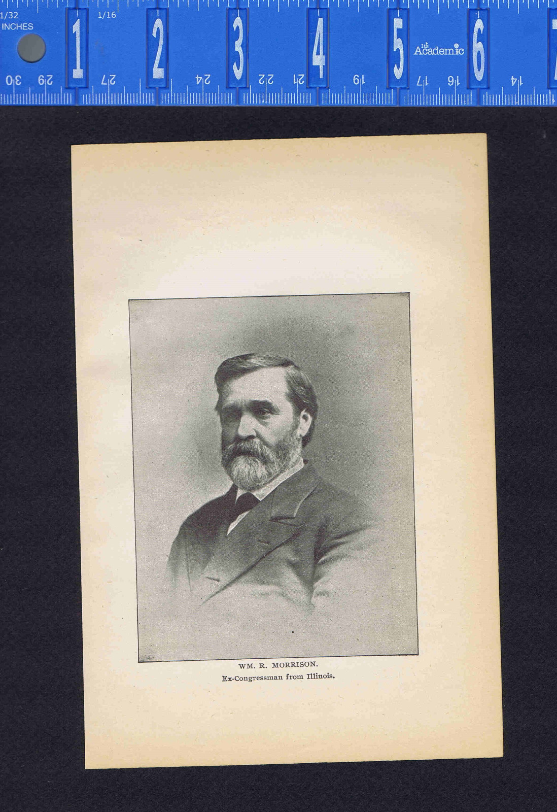 WILLIAM R MORRISON, Representative from Illinois - 1896 Portrait Print ...