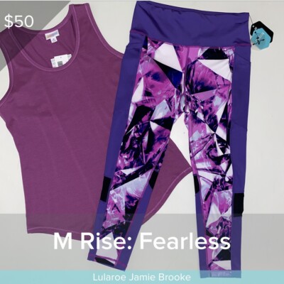 NWT LulaRoe Rise Fearless Size Medium Workout Athletic Yoga Capri ...
