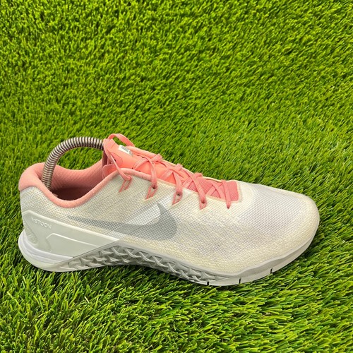 Nike Metcon 3 Womens Size 9.5 Silver Pink Athletic Running Shoes ...