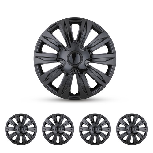 4Pcs/Set 17''Universal Wheel Rim Cover Black Lacquer Hubcaps Car Caps ...