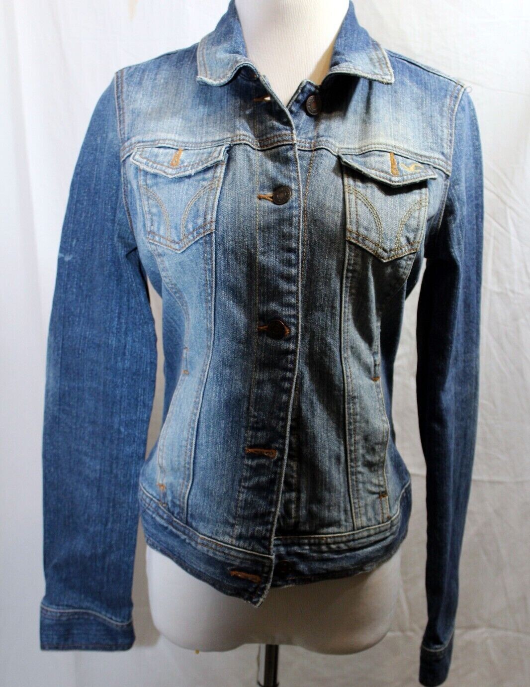 HCO Woman's Denim Jacket Fitted w Side Slit &Pockets … - Gem