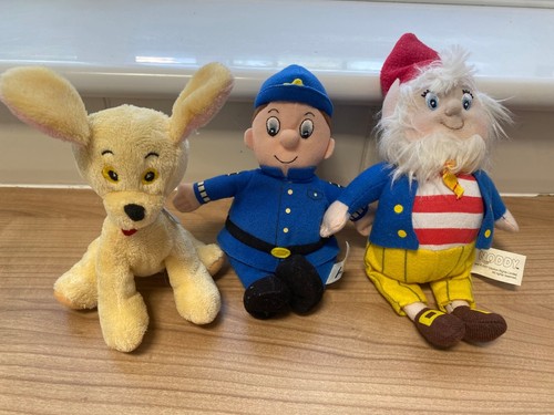 NODDY TOYS PLUSH SOFT CUDDLY TOY BUMPY DOG MR PLOD POLICEMAN BIG EARS ...