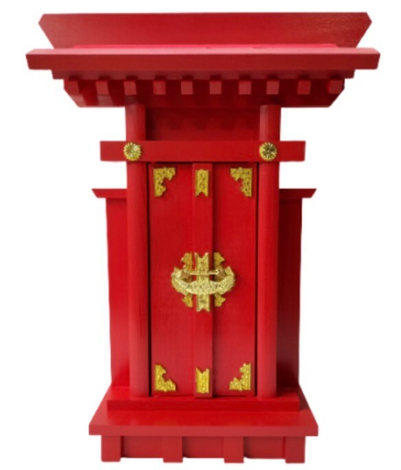 kamidana RED FOX Japanese home INARI Shinto Shirne wooden altar safety ...
