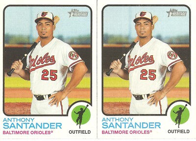 2 CARD 2022 TOPPS HERITAGE ANTHONY SANTANDER BASEBALL CARD LOT #33 | eBay