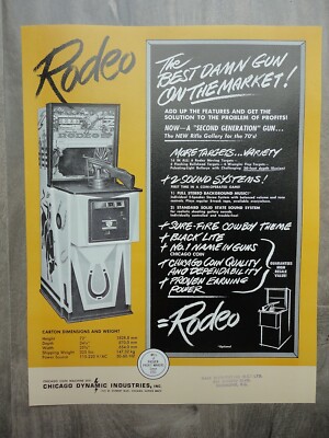 Rodeo Rifle Machine Flyer Chicago Coin Shooting Target Gun Arcade ...