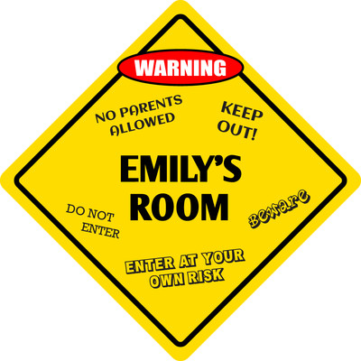 *Aluminum* Emily's Room Kids Room Door 12"x12" Metal Novelty Sign | eBay