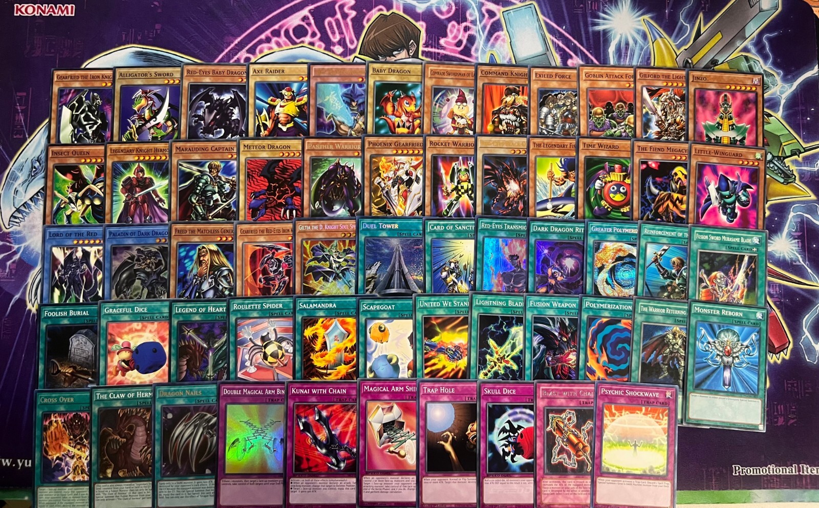 JOEY WHEELER HERMOS LEGENDARY KNIGHT RED-EYES BLACK YUGIOH BATTLE CITY ...