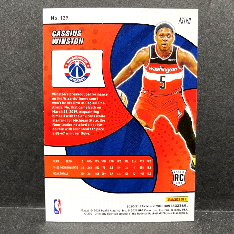 2020-21 REVOLUTION BASKETBALL ASTRO - CASSIUS WINSTON RC 129 | eBay
