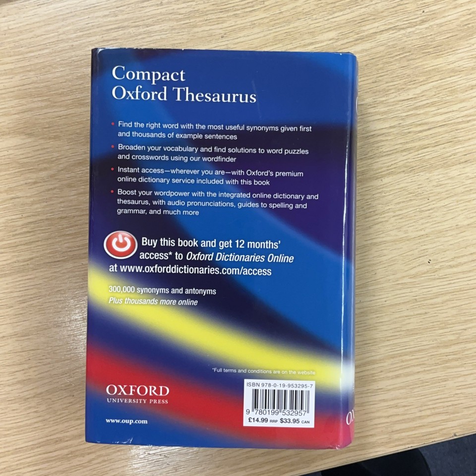 Oxford Mini Dictionary and Thesaurus by Oxford Dictionaries (hardback ...