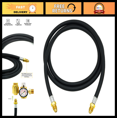 6.56FT Inert Gas Welding Hose - Argon Regulator Adapter for MIG TIG, 5/ ...