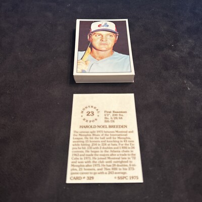 (34) 1975-1976 SSPC #329 Hal Breeden MONTREAL EXPOS EX-MINT+ | eBay