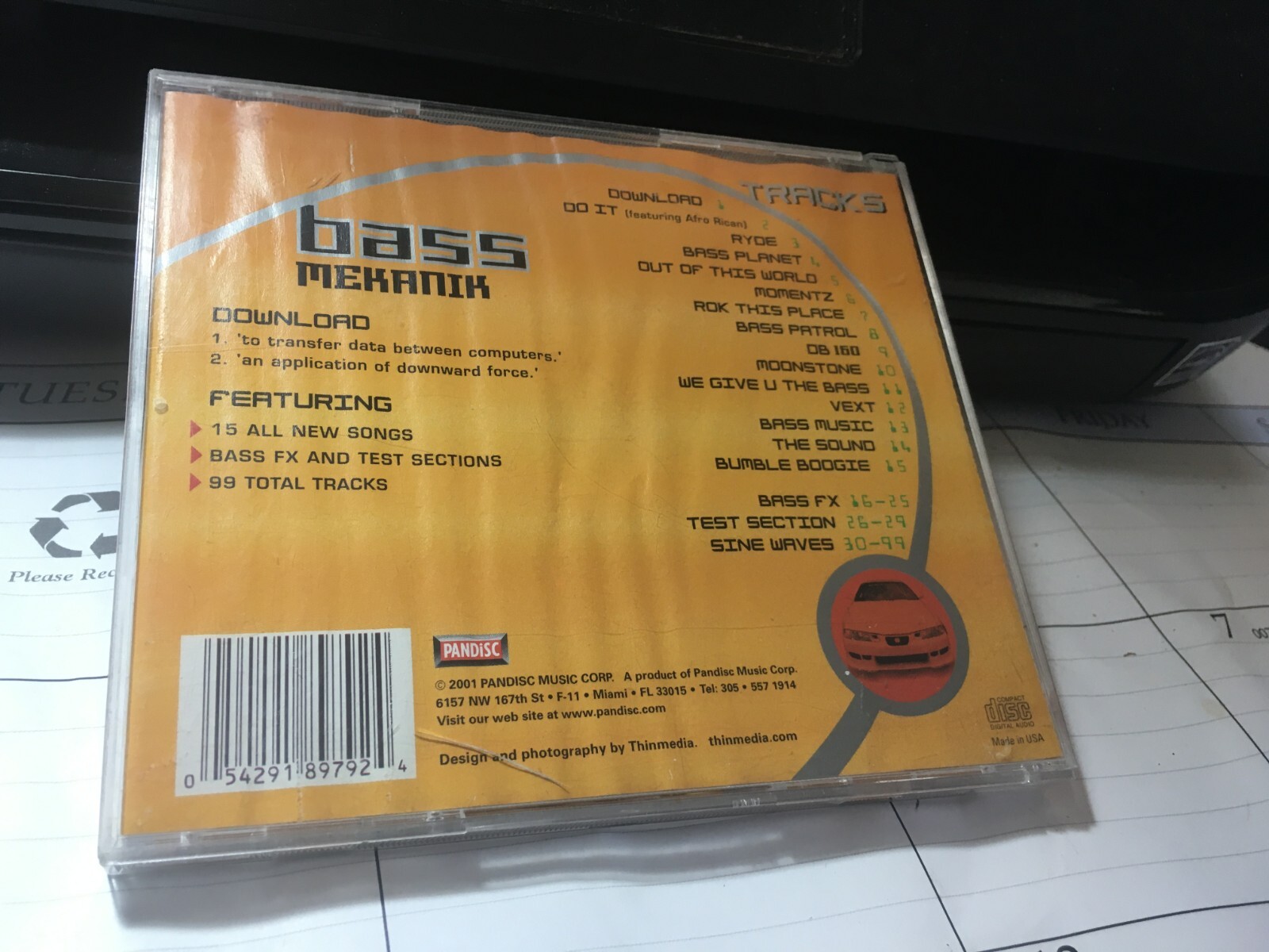 BASS MEKANIK - Download CD Sine Waves Bass FX Test Section Pandisc | eBay