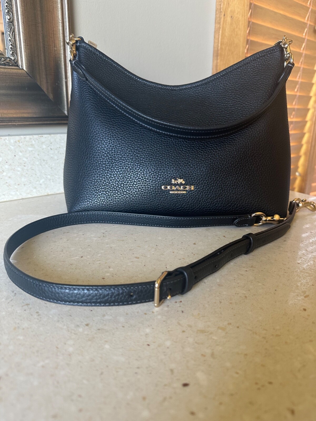 Coach Laurel Shoulder Bag, Black, Leather, Designer, … - Gem