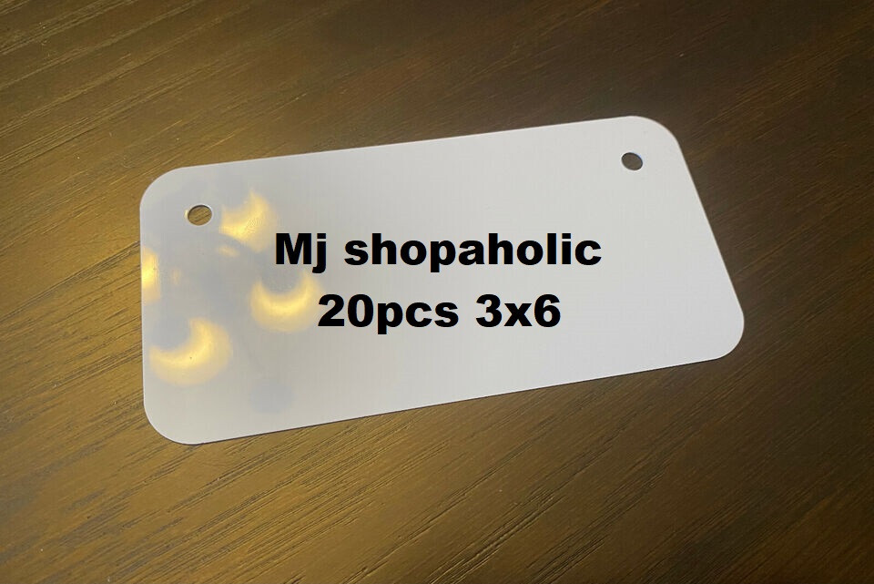 3" X 6" Bicycle License plate blanks Dye Sublimation, blanks 20 pieces ...