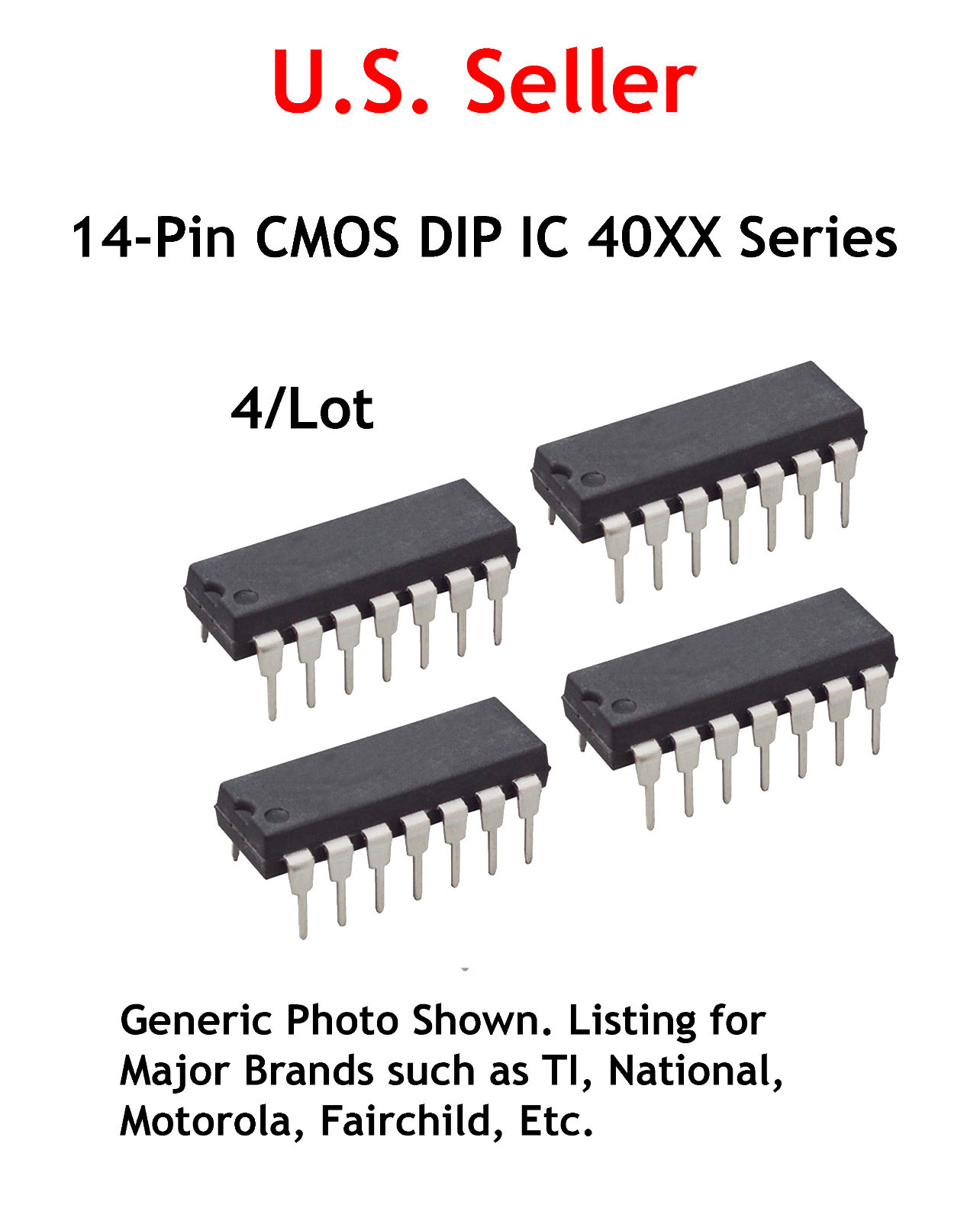 4023: 14-Pin CMOS DIP IC: Triple 3-Input NAND Gates. 4/Lot | eBay