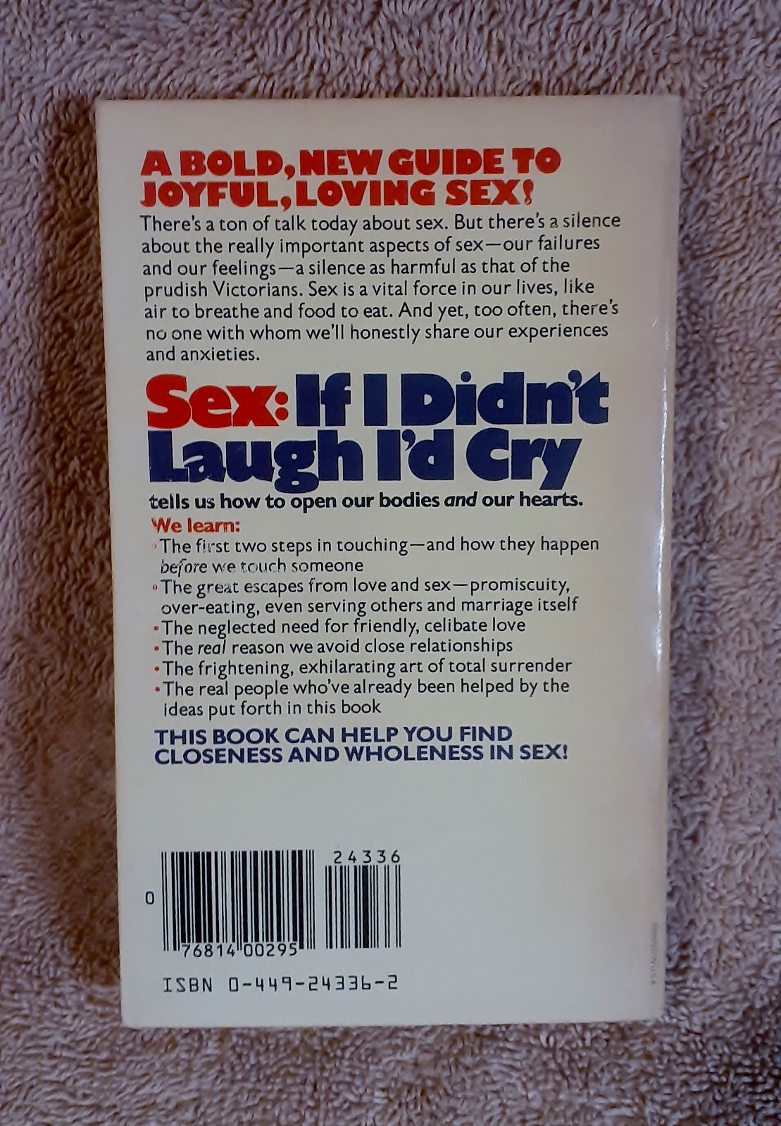 Sex-If I Didn't Laugh, I'd Cry by Jess Lair (1979, Mass Market) for ...