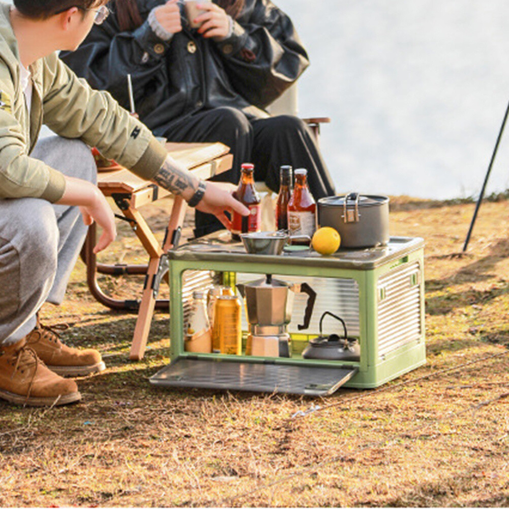 Folding Storage Box Plastic Collapsible Stackable Container Home Office ...