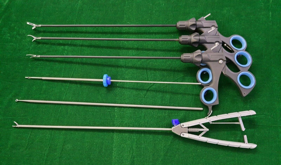 6pc Laparoscopic Training Kits 5mmx330mm Endoscopy Surgical Instruments ...
