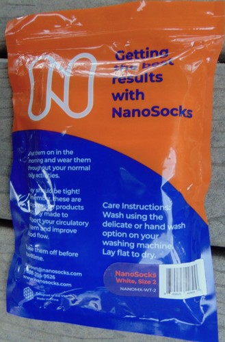 Nanosocks 3D Nano-Weave Technology Nanomx-WT-2 White Size 2 / Medium for sale online | eBay