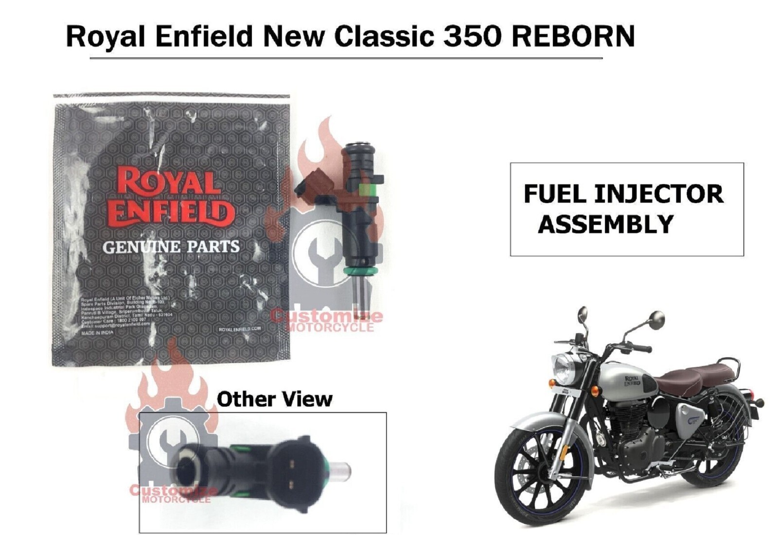 Royal Enfield "Fuel Injector Assembly Fit for All New Classic 350 ...