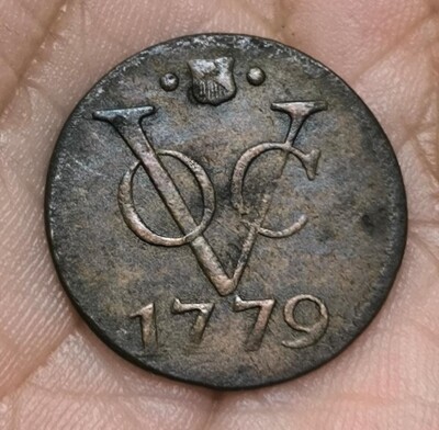 1779 Dutch Netherlands VOC 1 Duit New York Penny Utrecth Rare DATE Coin ...