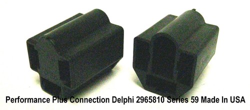 Delphi 2965810 Black 3 Way 59 Series Unsealed Female Connector 2 Pk ...