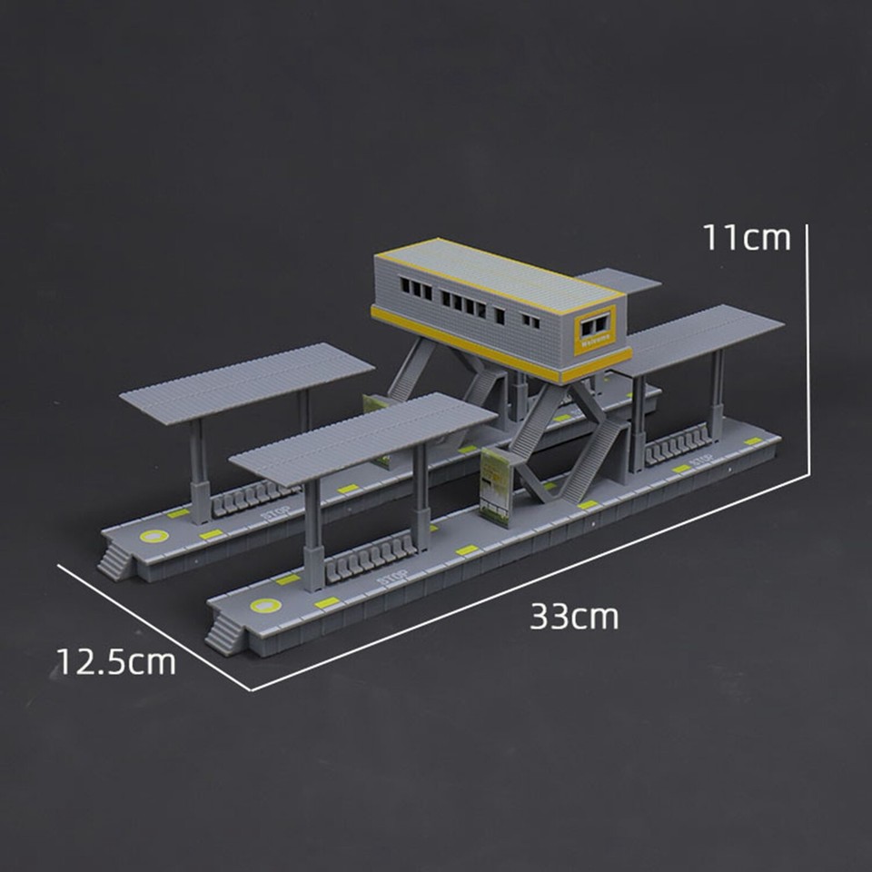 Railway Modern HO Scale High-speed Rail Train Station Platform Building ...